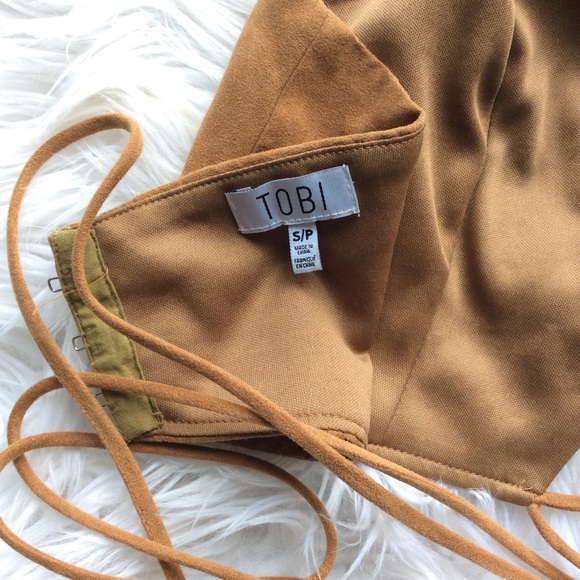 Tobi | Tops | Tobi Faux Suede Strappy Halter Top | Poshmark
